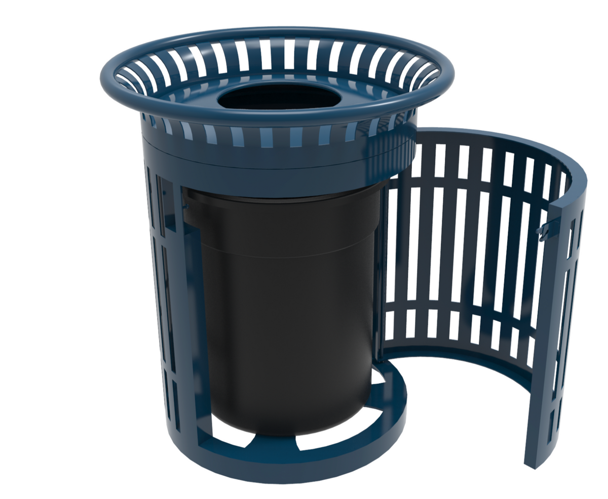Skyline Trash Receptacle With Side Opening — Canine Park solutions